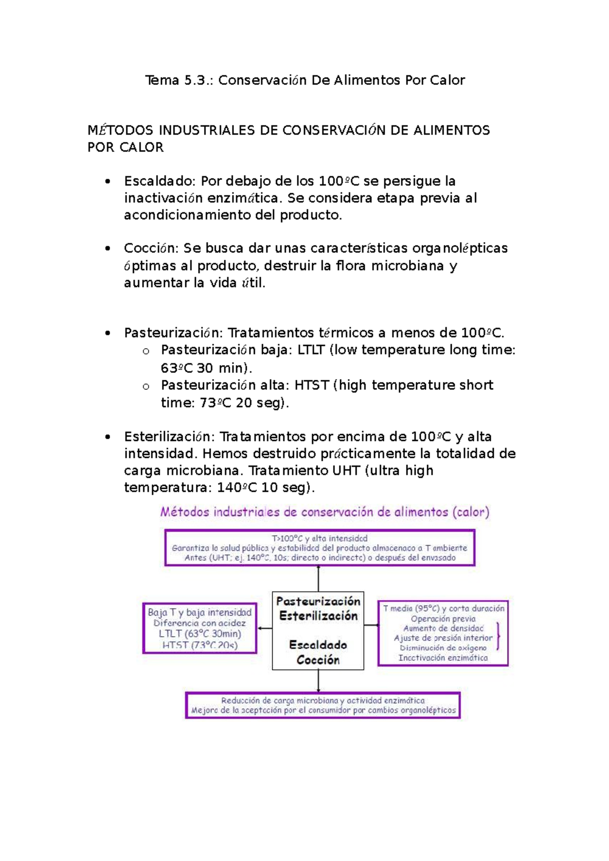 Tema 5.3. Conservación De Alimentos Por Calor - Tema 5.: Conservaci ó n De Alimentos Por Calor M ...