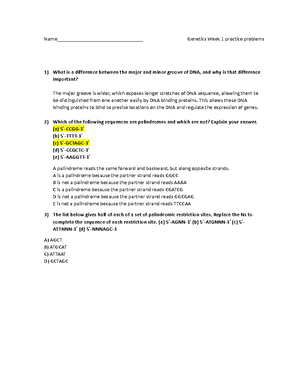Genetics Test 2 study guide - Genetics Test 2 study guide Linkage and ...