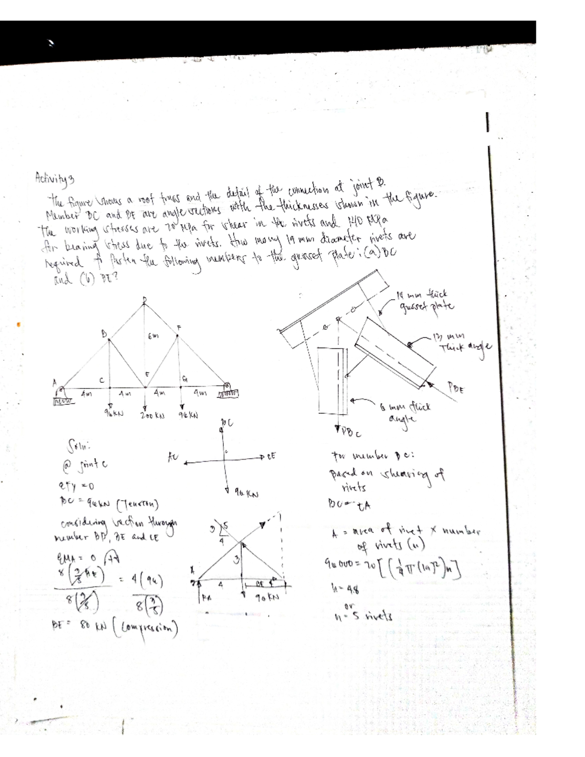 Determining the diameter of a rivet - Civil Engineering - Studocu