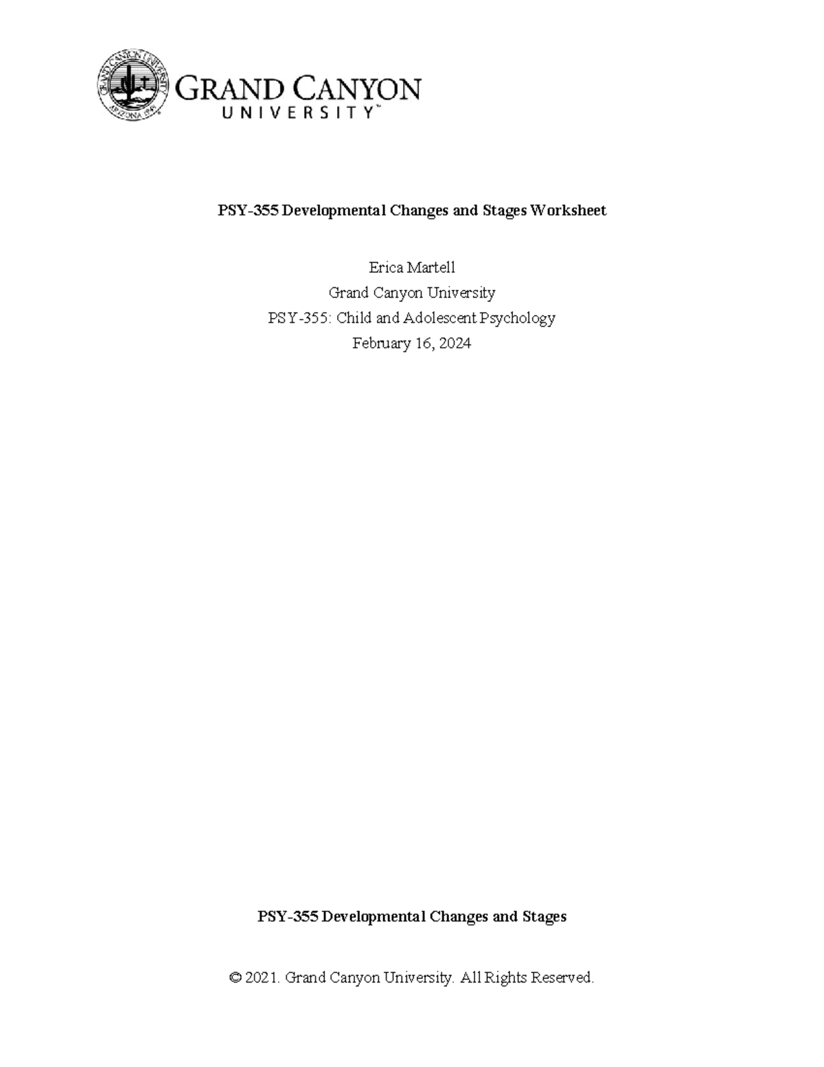 WEEK 6, PSY-355-RS-Developmental Changesand Stages Worksheet final ...
