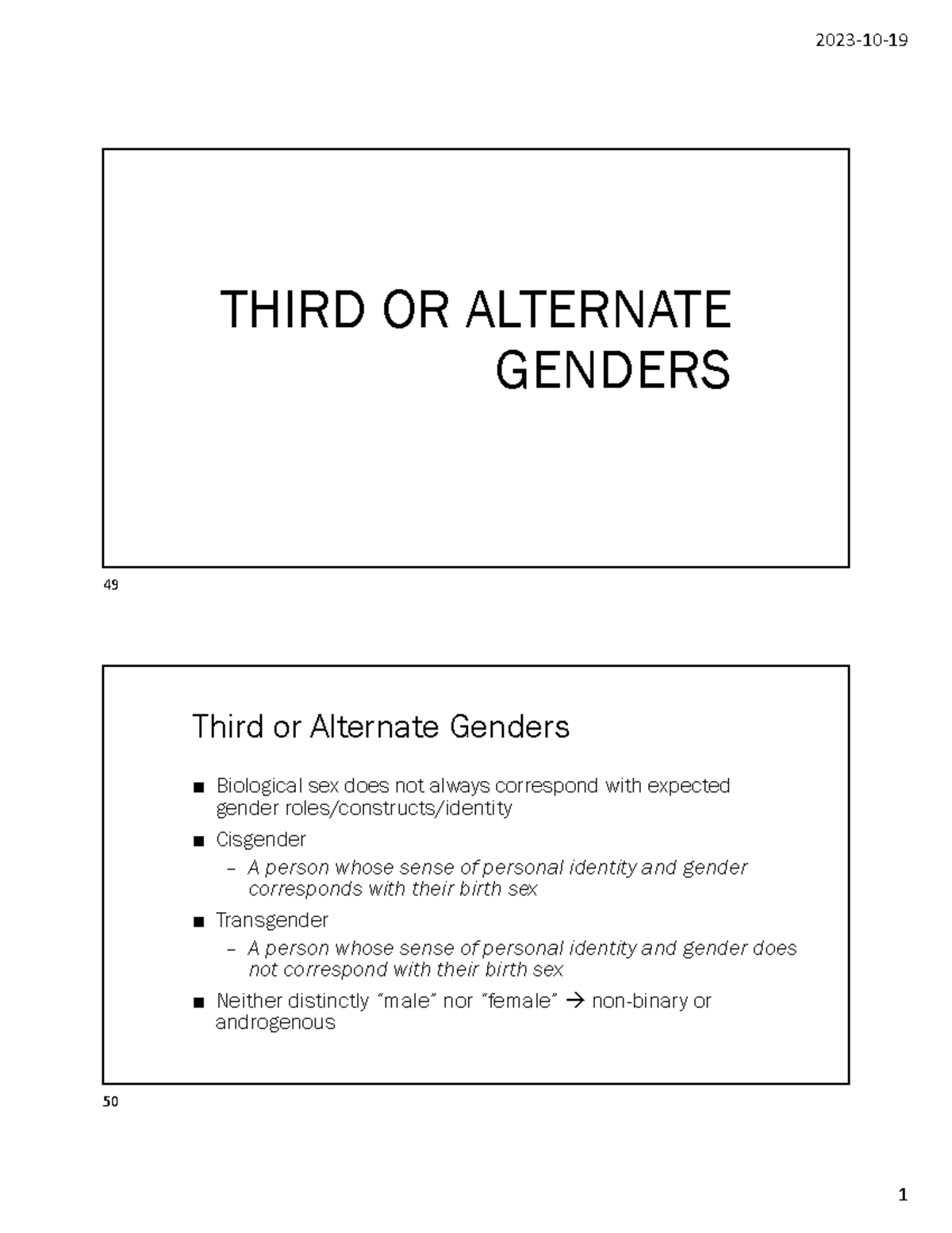 1aa3 7 third genders - yes - THIRD OR ALTERNATE GENDERS 49 Third or ...