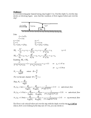 CE365 Hydro, HW 2 Solution - Problem 1: Two reservoirs are connected by ...