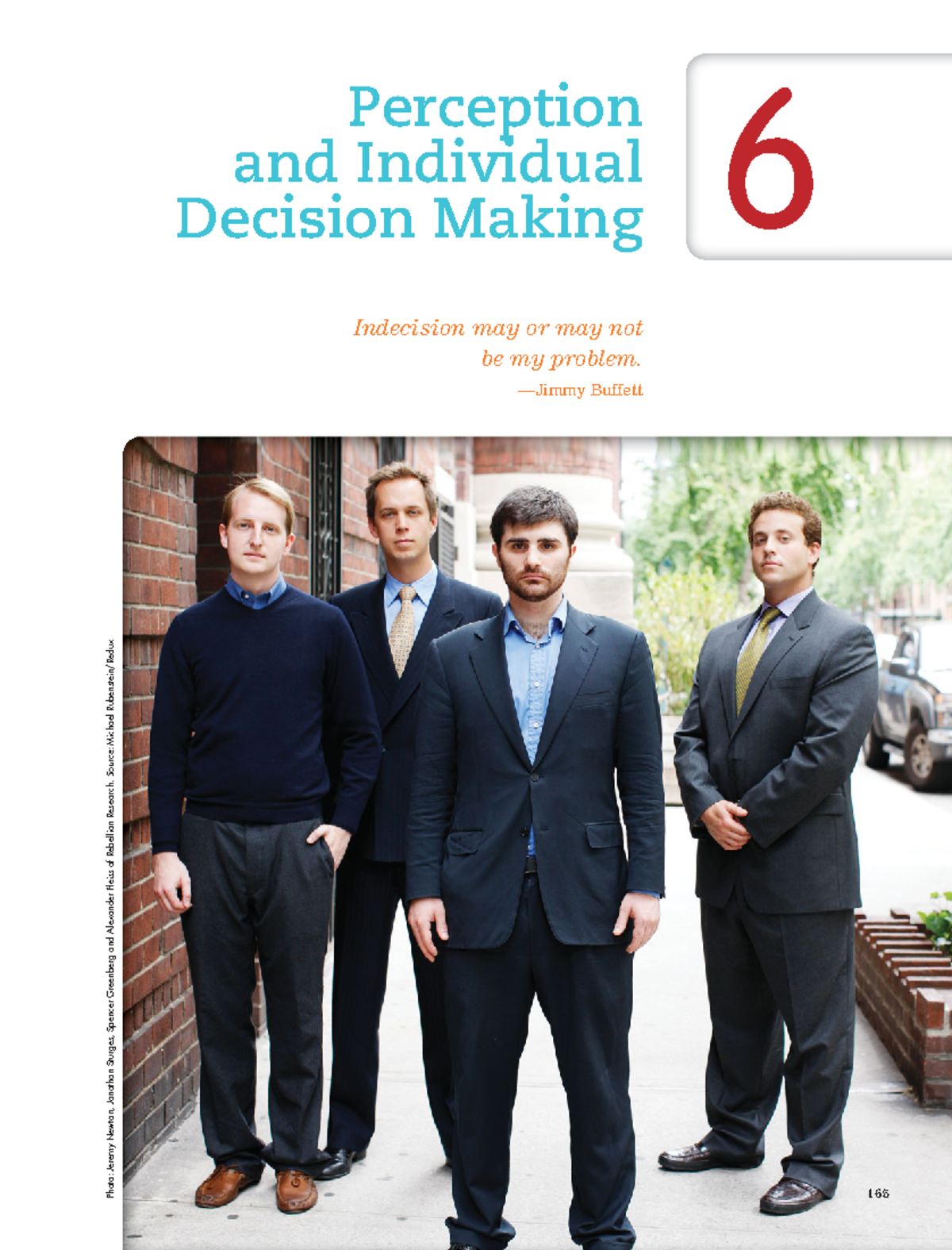 Chapter 06 Perception and Individual Decision Making - Photo: Jeremy ...