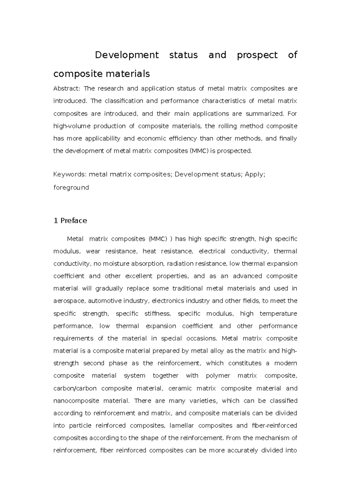 Development status and prospect of composite materials - Development ...
