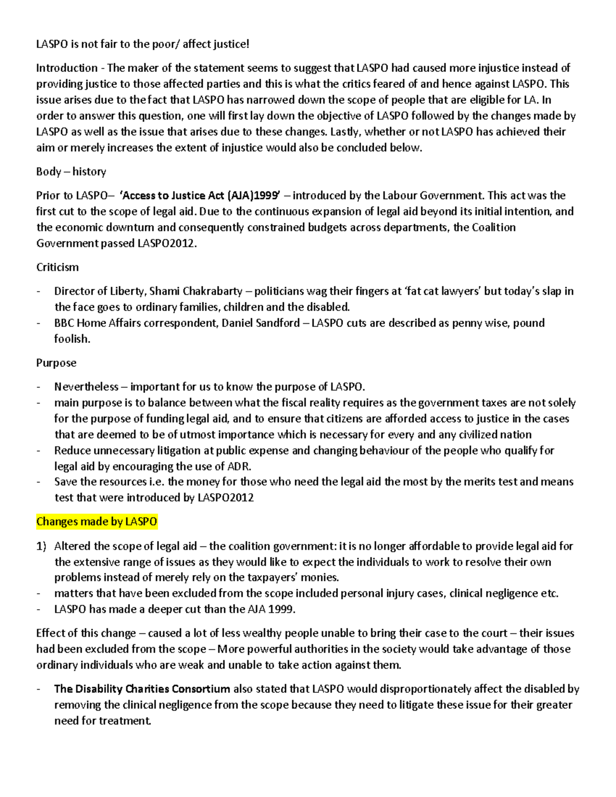 Laspo is not fair to the poor - LASPO is not fair to the poor/ affect ...