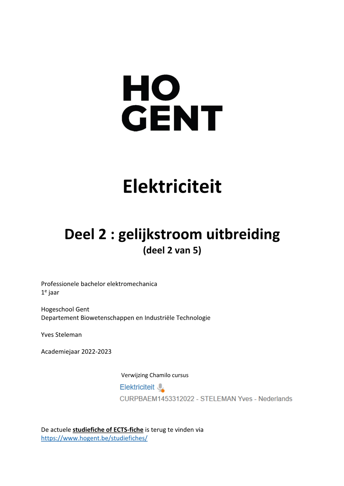 Deel 2 gelijkstroom uitbreiding - Basis elektriciteit - Studocu