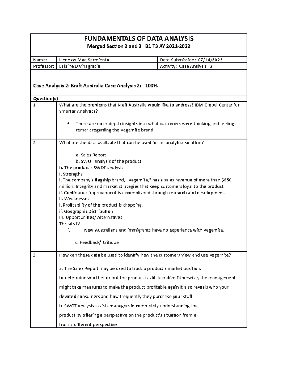 Fundamentals OF DATA Analysis - FUNDAMENTALS OF DATA ANALYSIS Merged ...