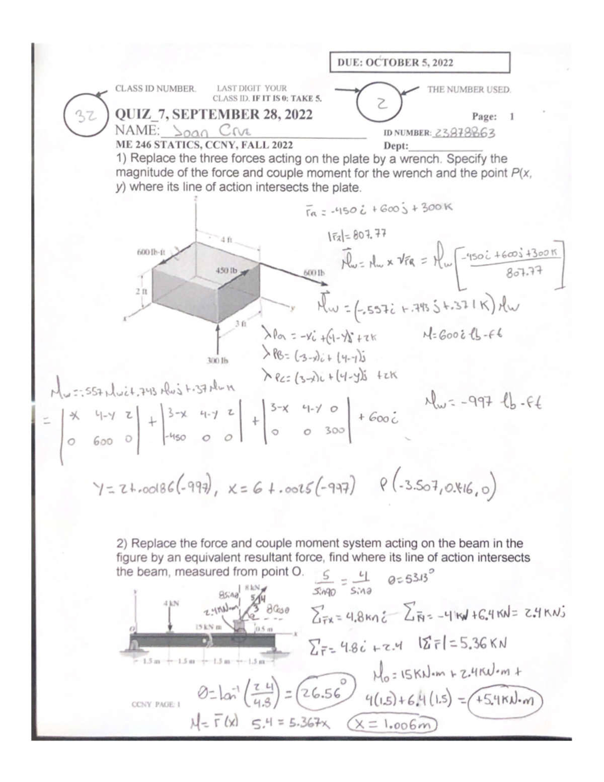 ME 246 Quiz 7QZ - ME 24600 - Studocu