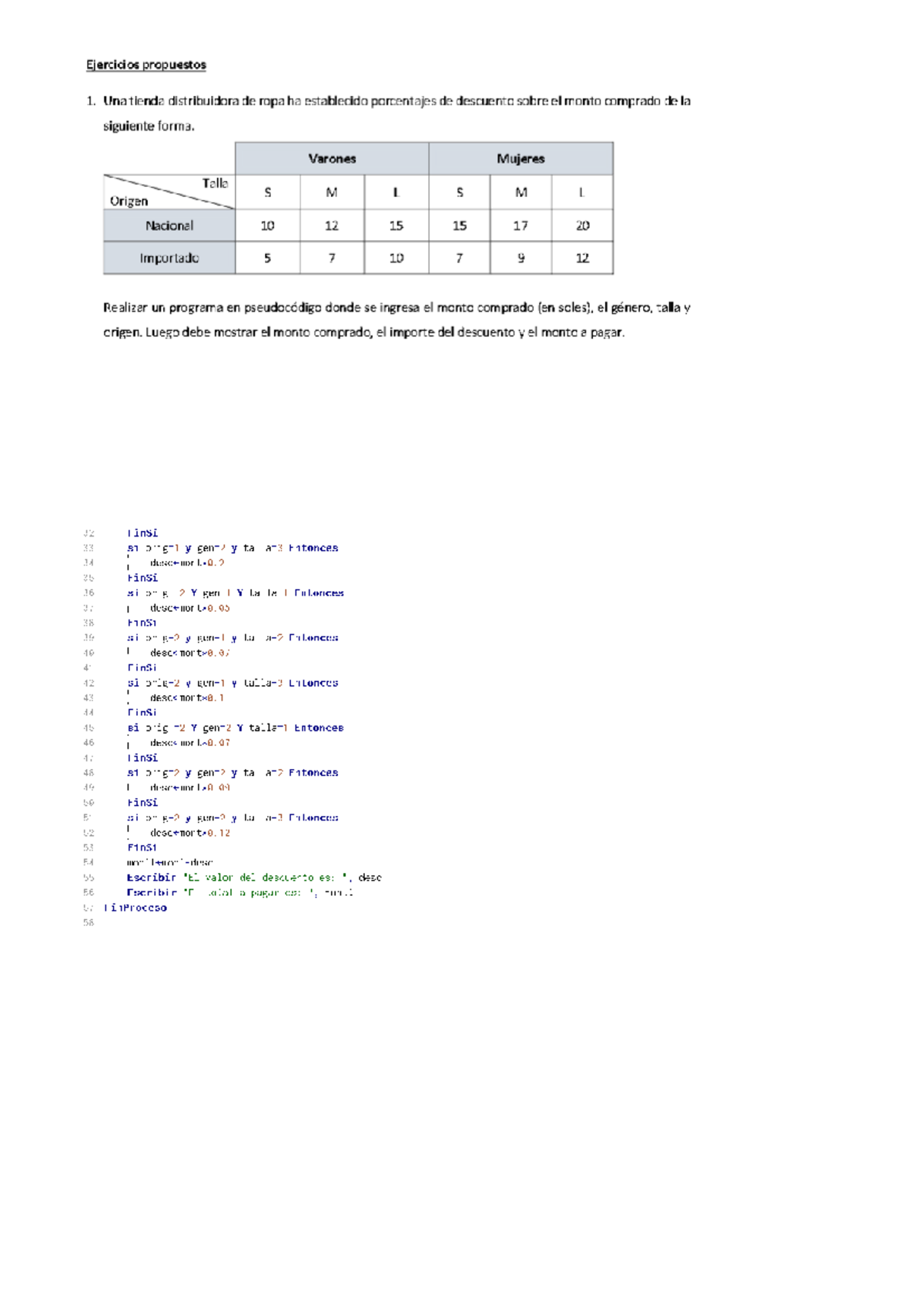 Algoritmo S10 - S10.s1 - Resolver ejerciciosS10.s1 - Resolver ejerciciosS10.s1 - Resolver - Studocu