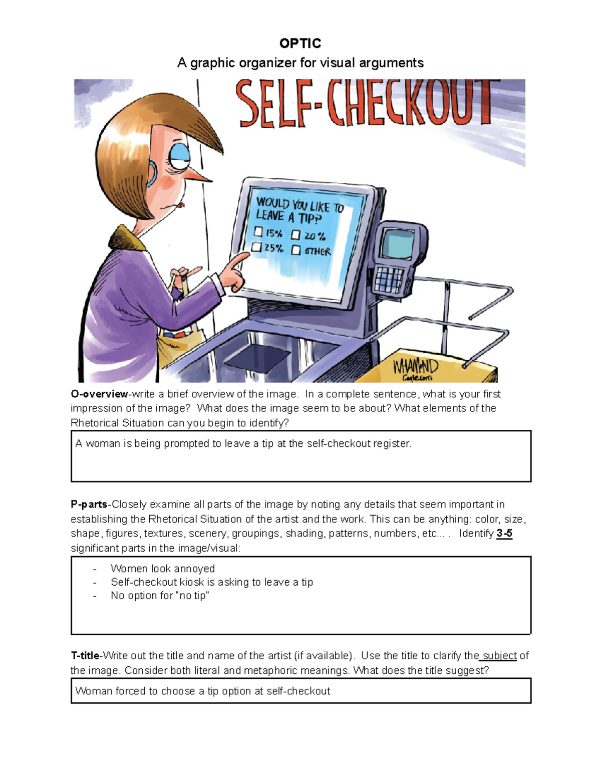 Editorial Cartoon- Optic 2023 - OPTIC A graphic organizer for visual ...