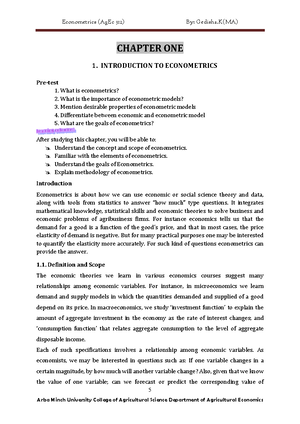 Econometrics Chapter 2 Multiple Linear Regression - 44 MULTIPLE LINEAR REGRESSION MODELS Pre ...