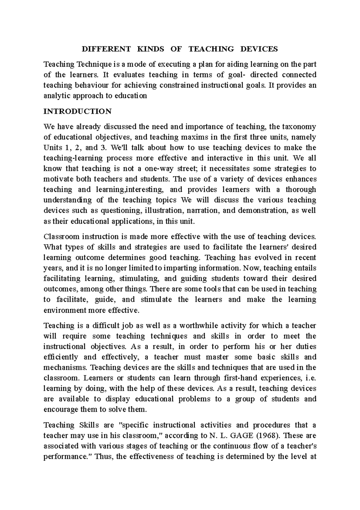 Different Kinds OF Teaching Devices - DIFFERENT KINDS OF TEACHING ...