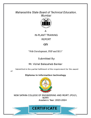 CGR micro project - Sahyadri Shikshan Santha’s SAHYADRI POLYTECHNIC ...