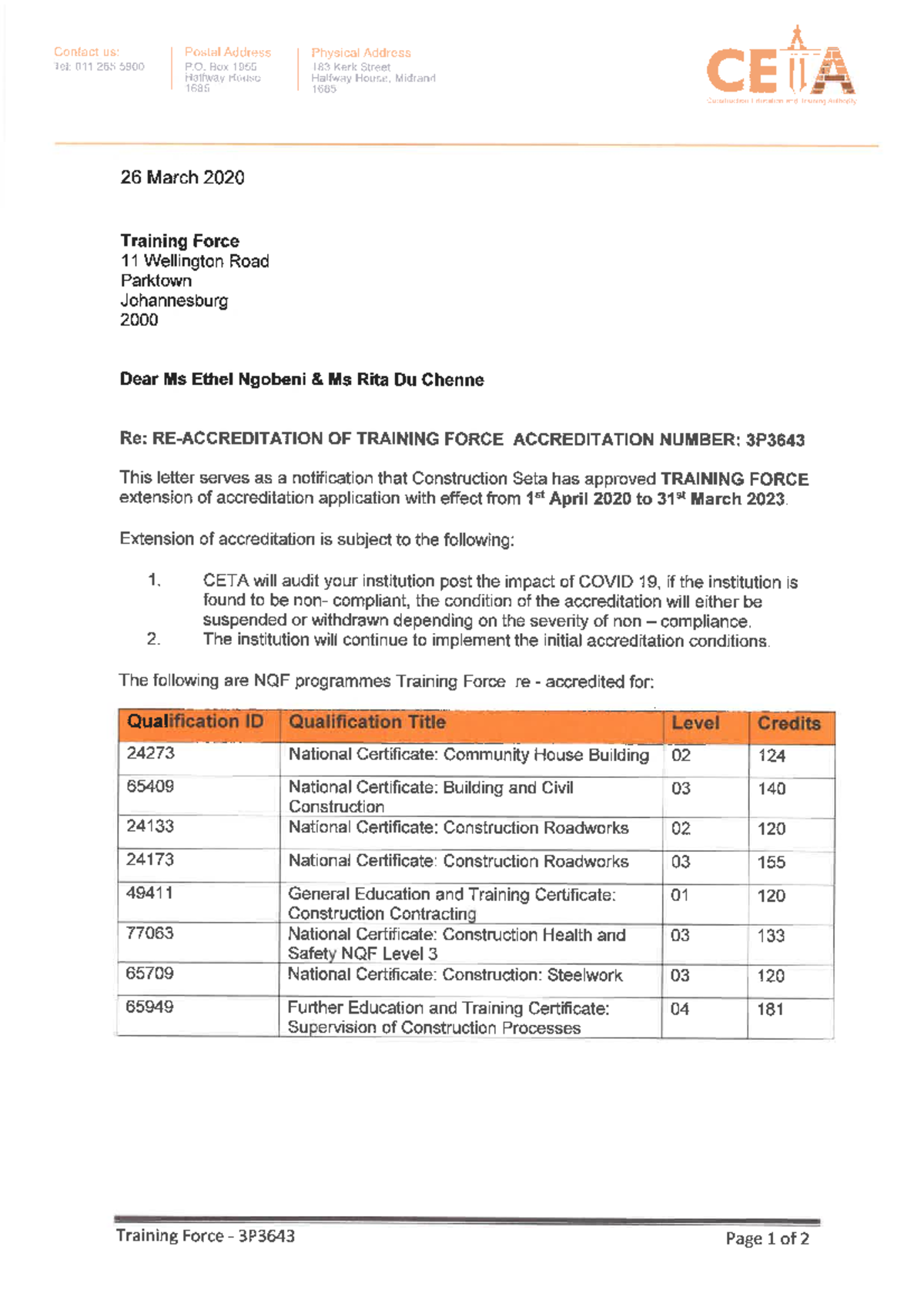 CETA-Accreditation-2023 - Studocu