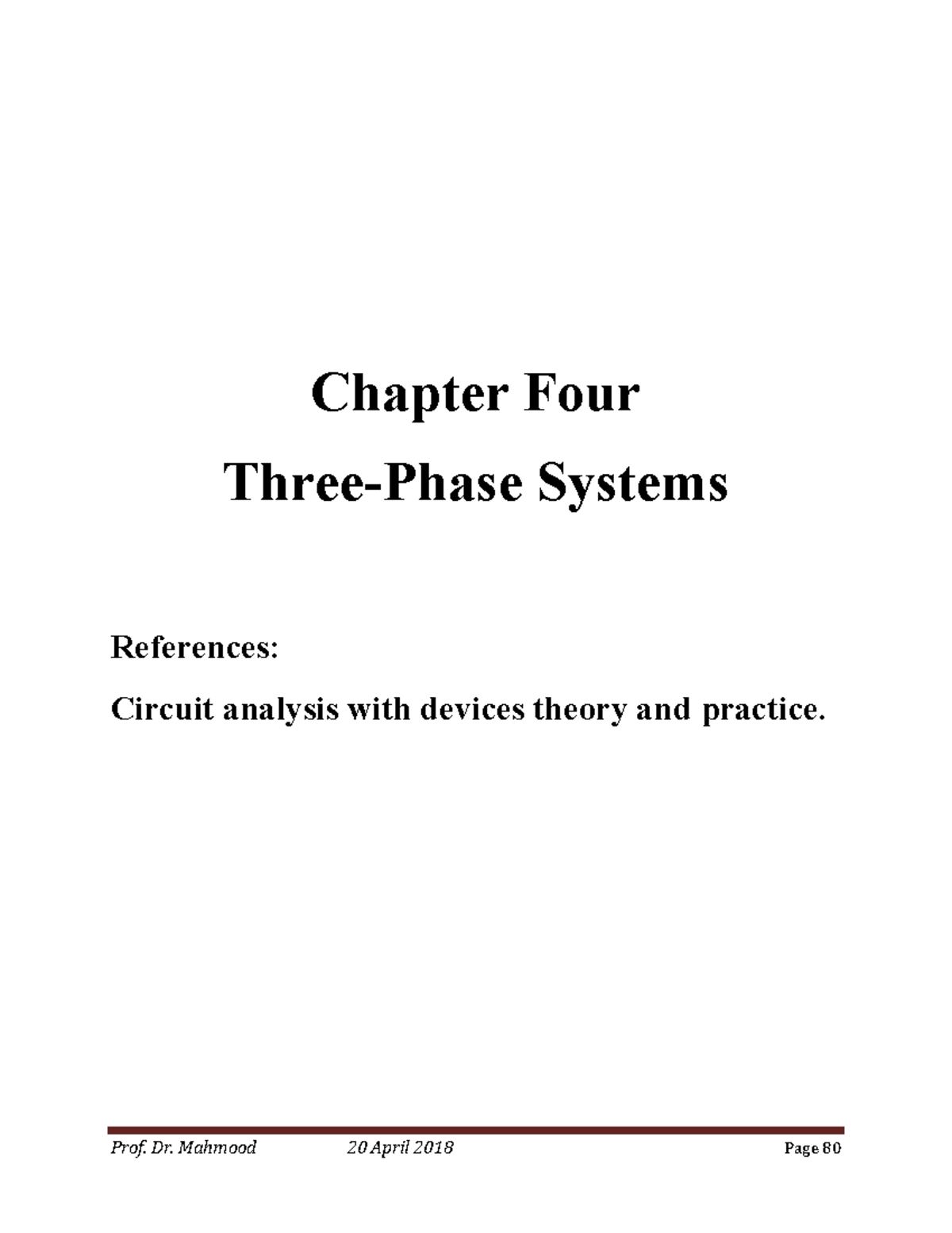 three phase system - Chapter Four Three-Phase Systems References ...