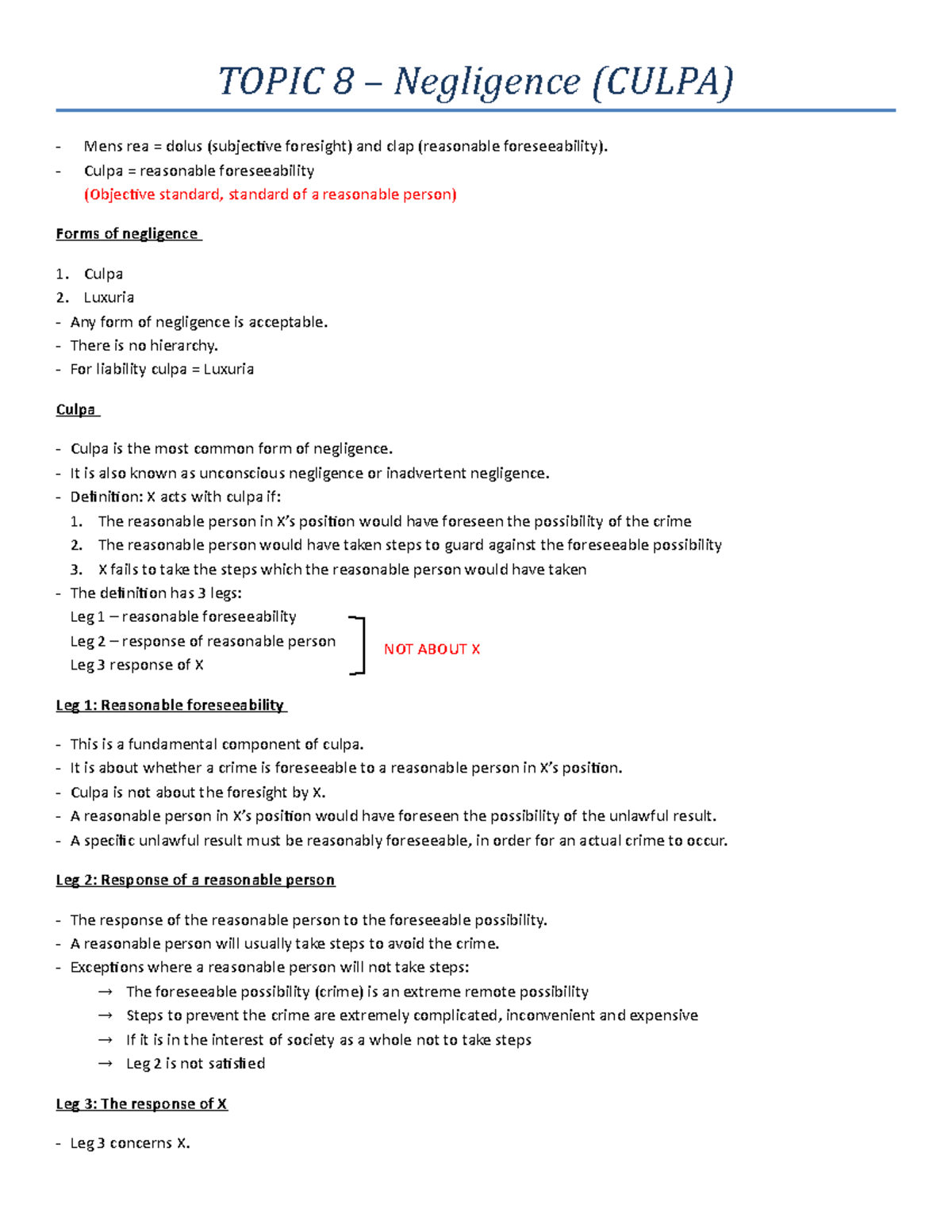 Topic 8 - This contains summary of lecture notes and summaries of ...