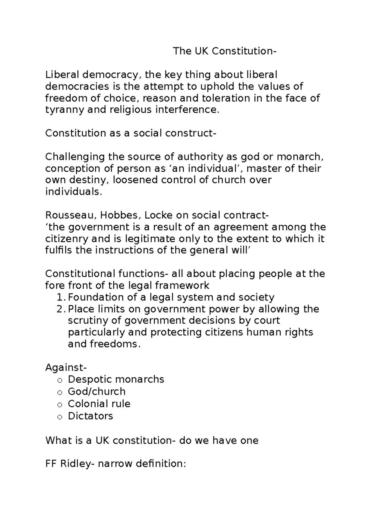 Parliamentary sovereignty and uk constitution - The UK Constitution ...