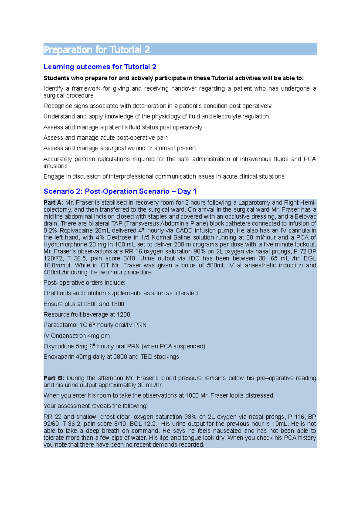 Tutorial 2 - Week 2 notes - Preparation for Tutorial 2 Learning ...