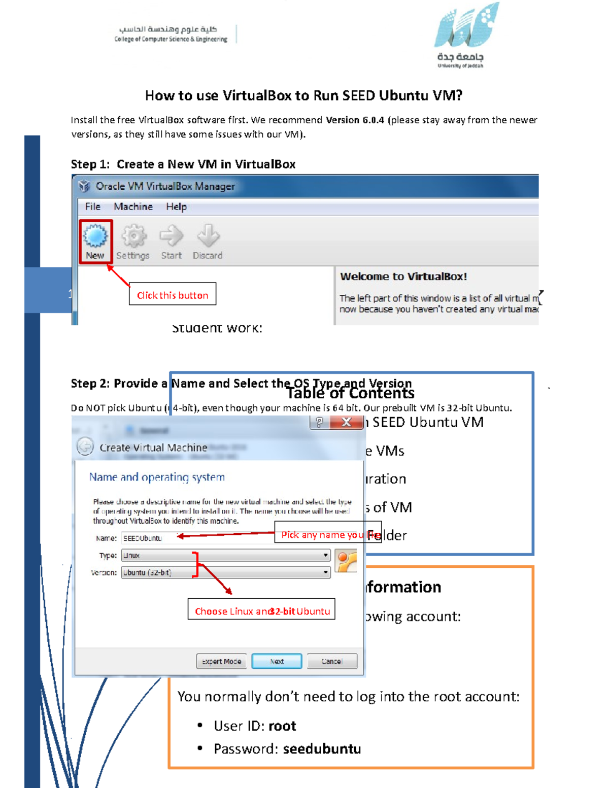 القاضي مجود - Study at the college of computer - How to use VirtualBox to Run SEED Ubuntu VM ...