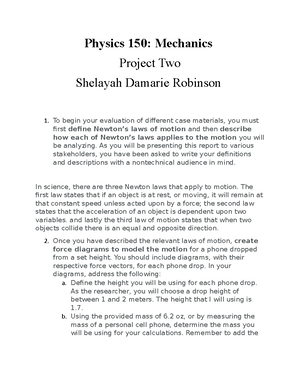 PHY-150 M2 Kinematics Lab Report - Kinematics Ruben Cebrian 1-12- Activity 1: Graph and ...