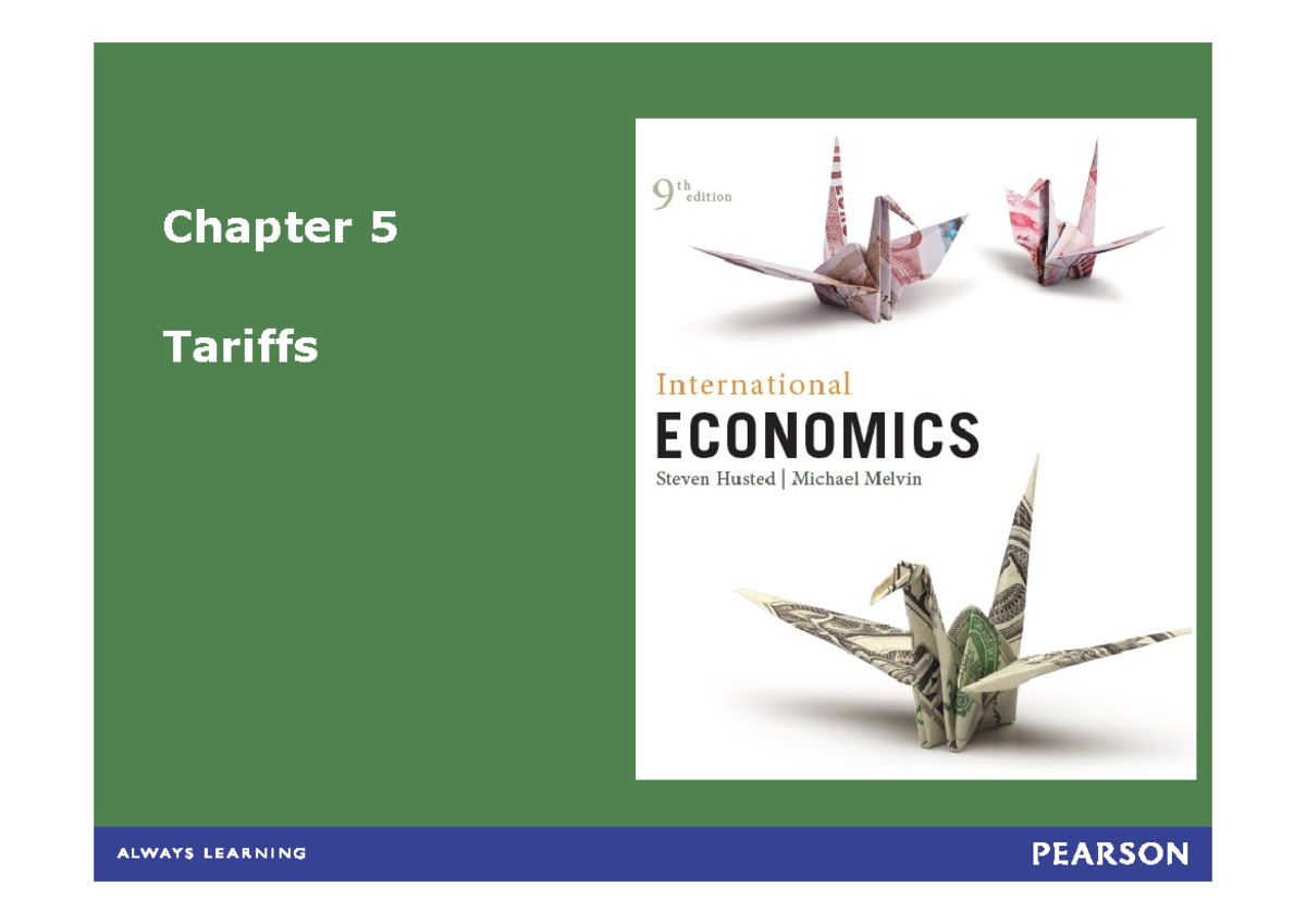 Chapter 5 - INTRODUCTION - Chapter 5 Tariffs Topics to be Covered • The ...