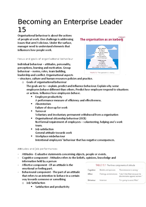 Enterprise leadership - School of Business BUSM1008 Enterprise ...