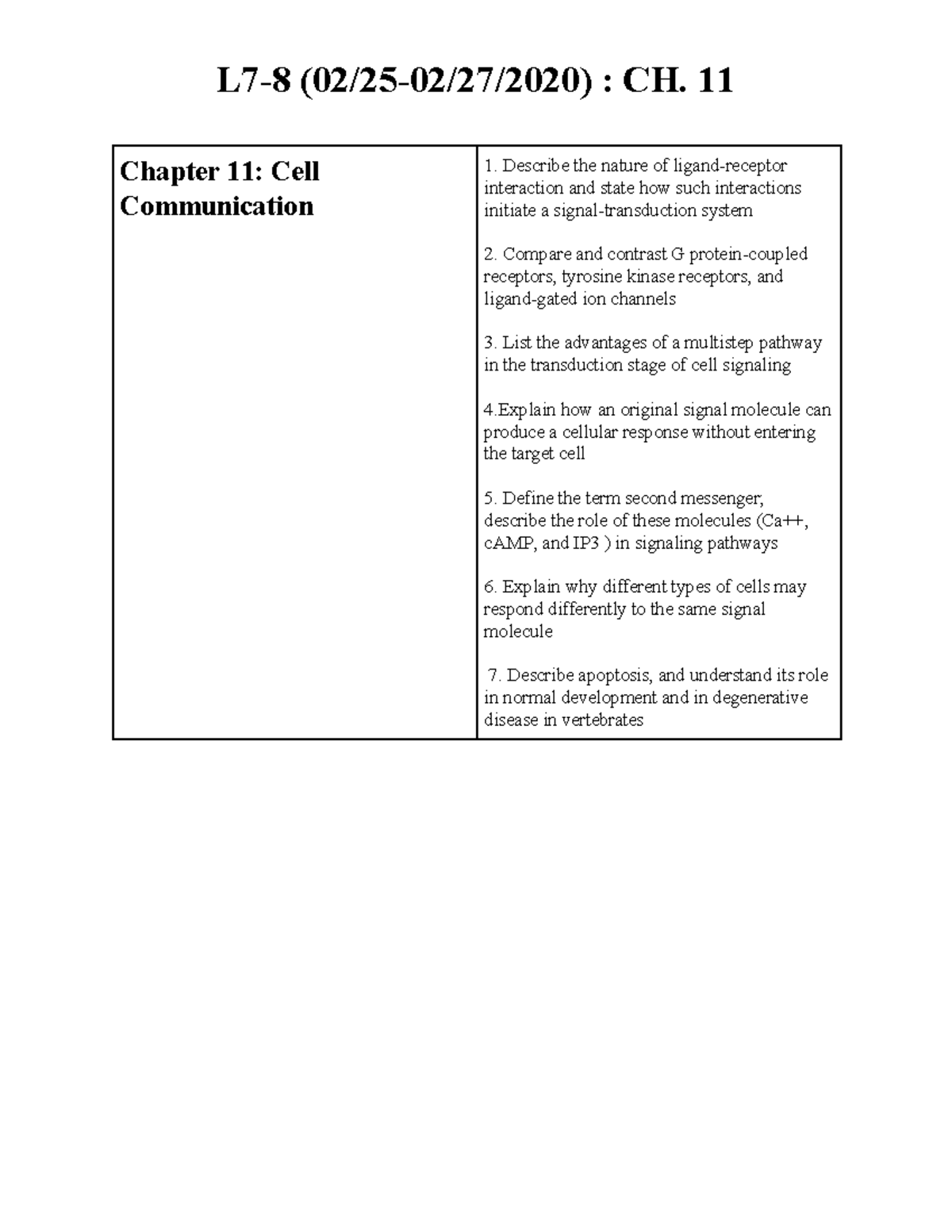 L9-10 CH. 11 - Lecture notes 9-10 - L7-8 (02/25-02/27/2020) : CH. 11 ...