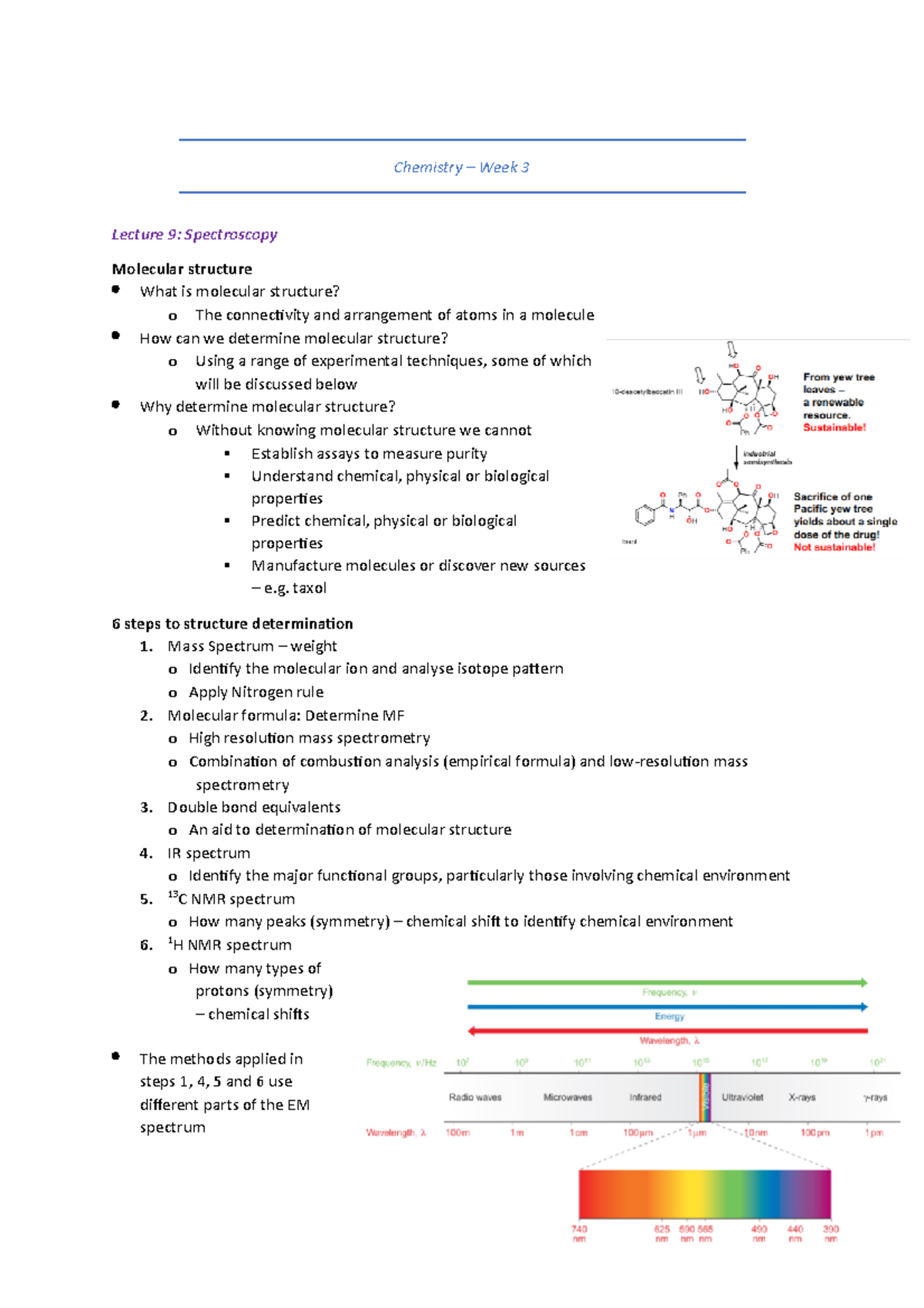 Chemistry Week 3 - Lecture Notes - Chemistry – Week 3 Lecture 9 ...