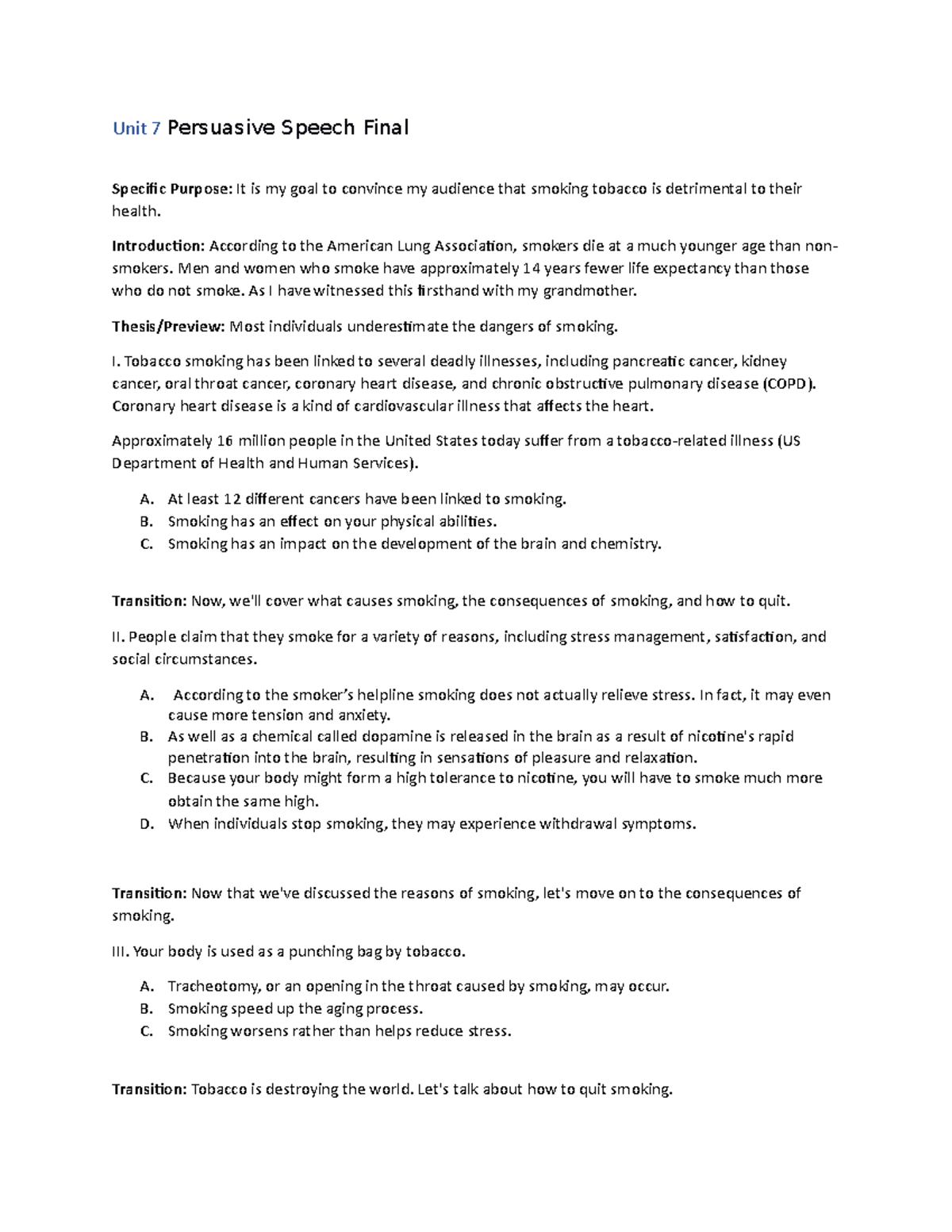 Unit 7 Persuasive Speech Final - Unit 7 Persuasive Speech Final ...