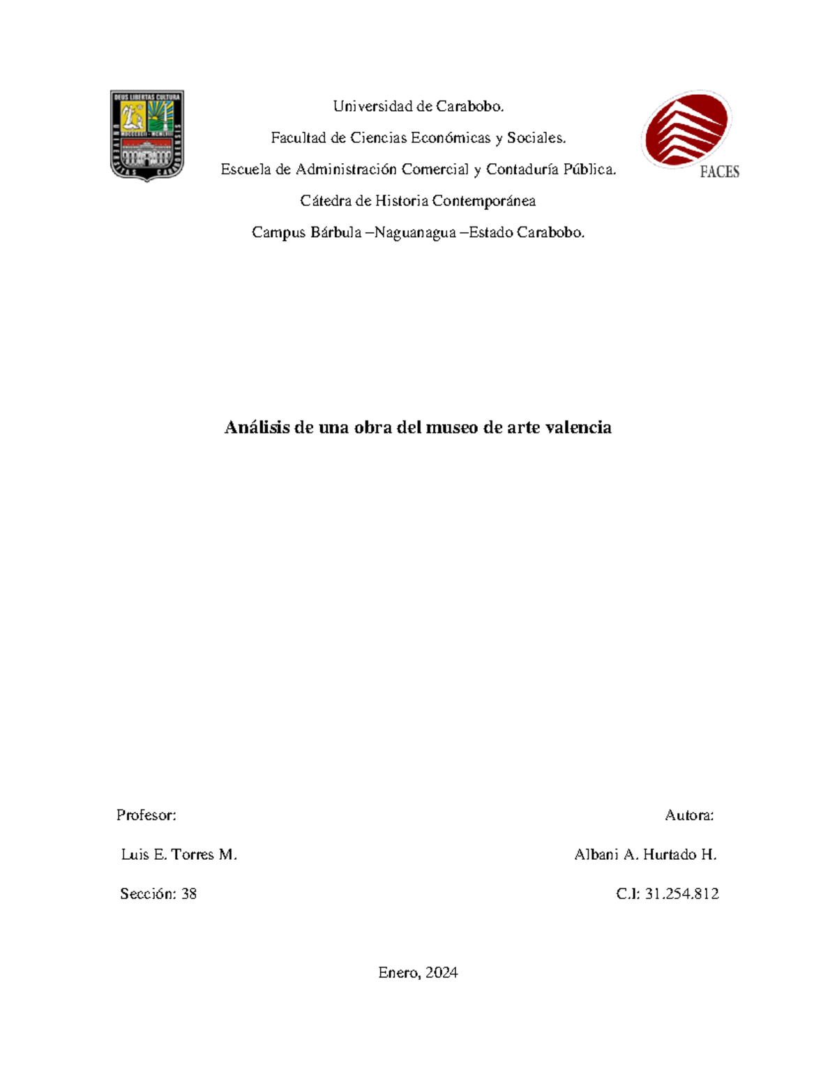 Obra - No snnfksobf dknf dknf ekkr e - Universidad de Carabobo ...