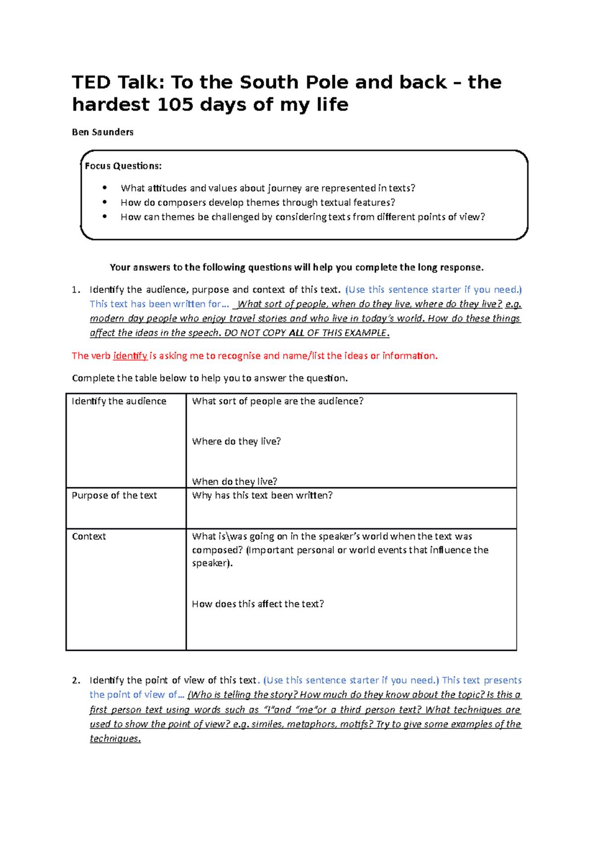 Ted Talk scaffold - ted talk - TED Talk: To the South Pole and back ...