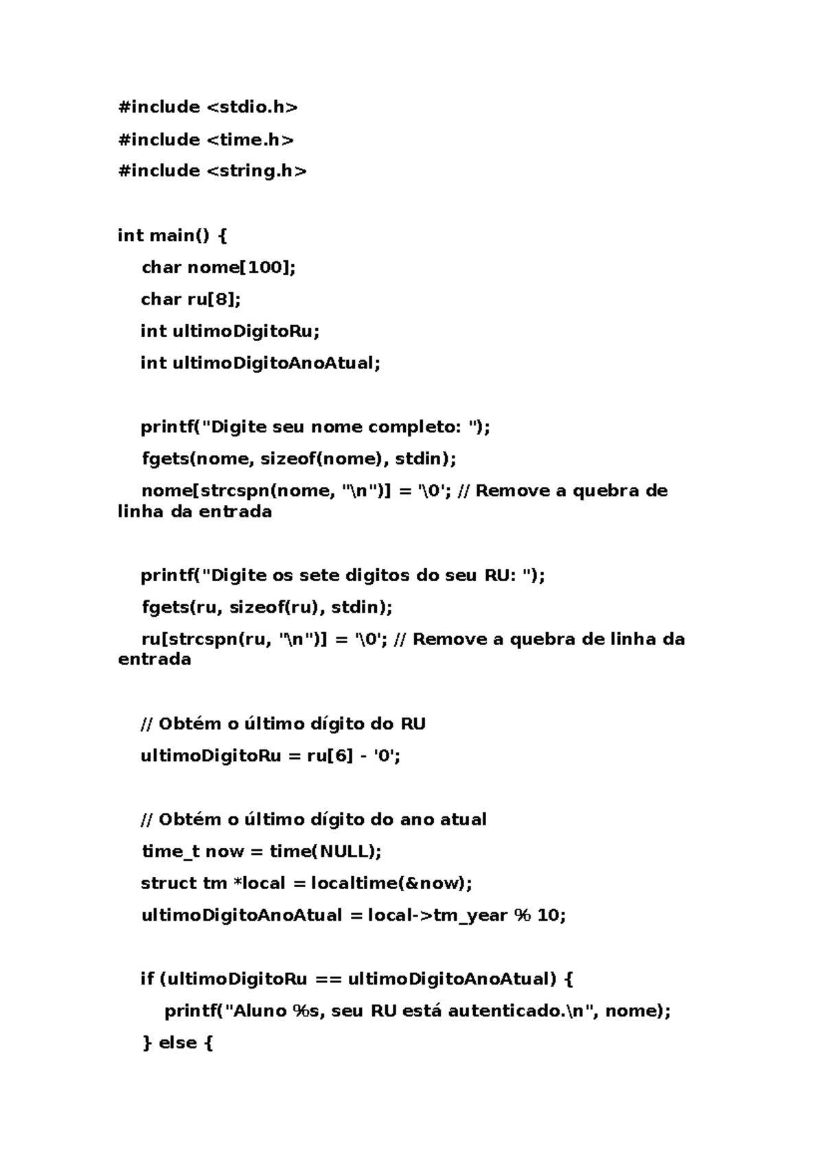 Codigos trabalho - atividade - #include #include #include - Studocu