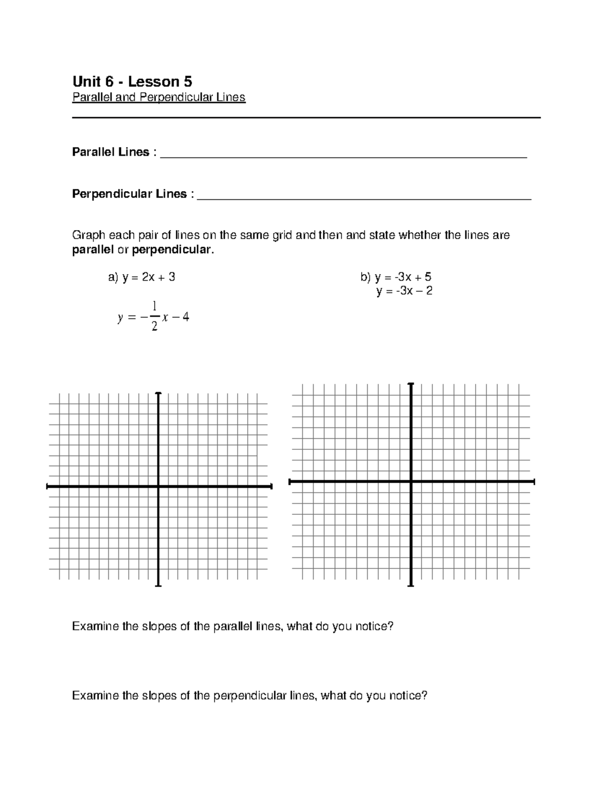 Unit 6 - Lesson 5 - study - Unit 6 - Lesson 5 Parallel and ...
