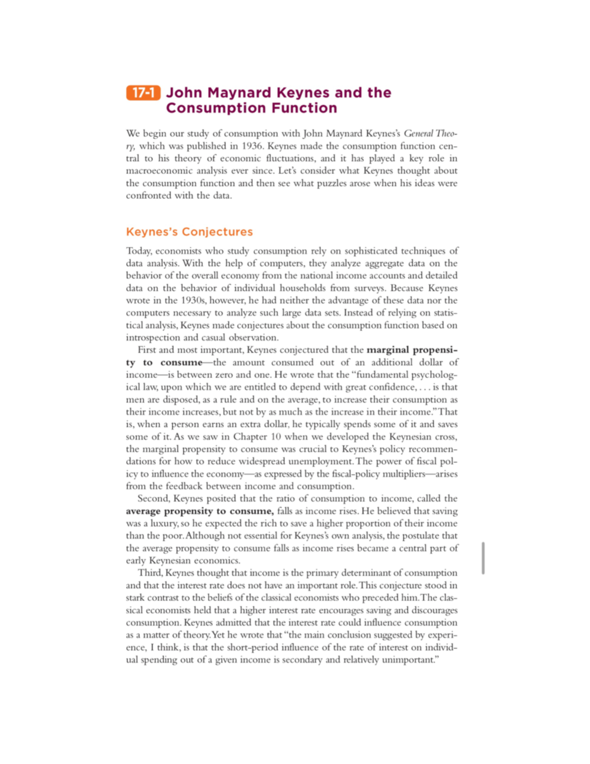 John Maynard Keynes and the Consumption Function - Macro Economics ...