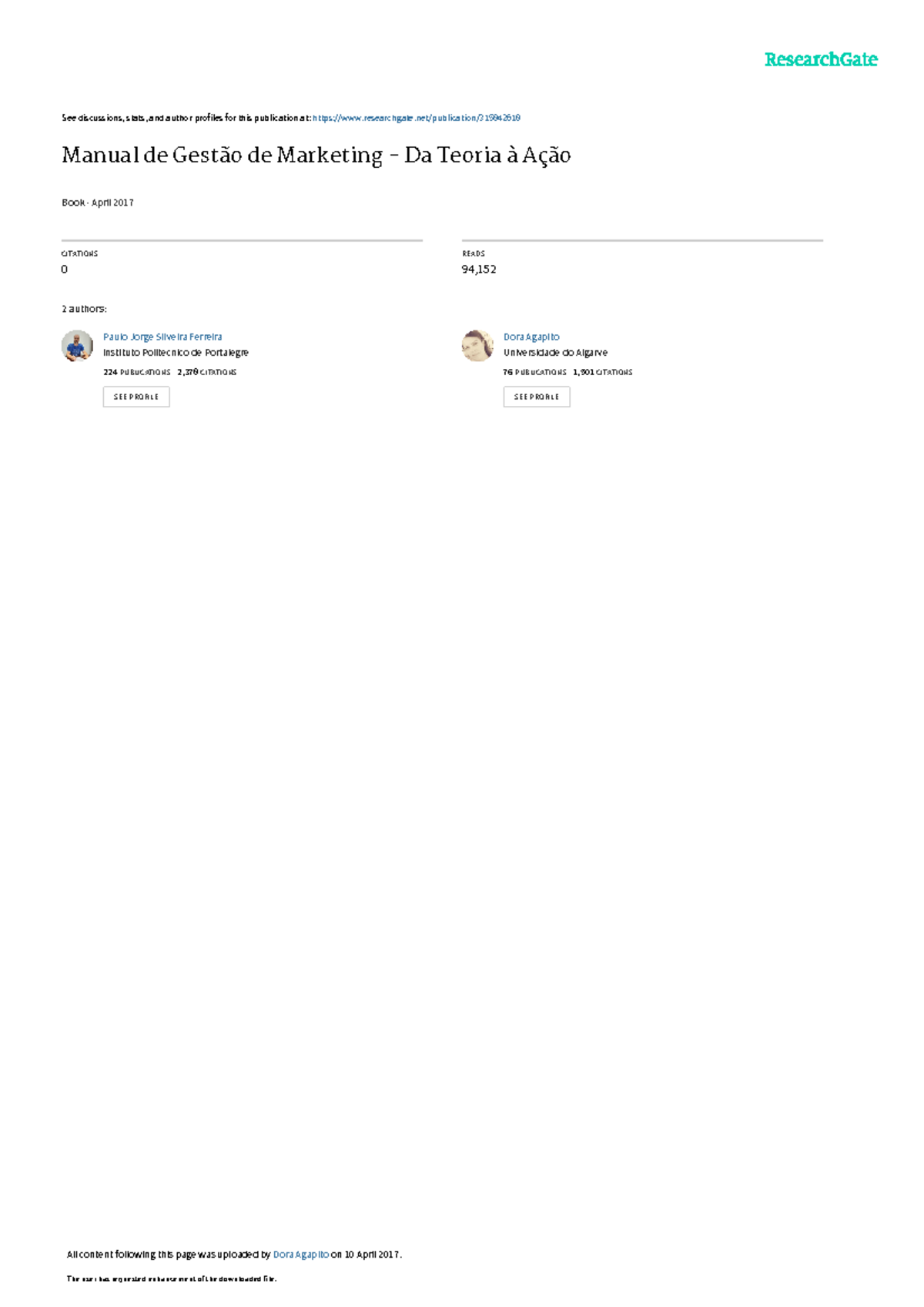 MGMA excerto - Marketing estratégico - See discussions, stats, and ...