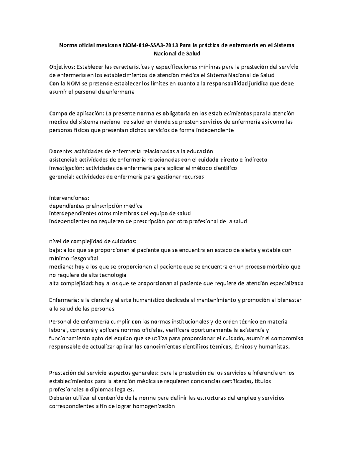 Norma oficial mexicana NOM - Norma oficial mexicana NOM-019-SSA3-2013 ...