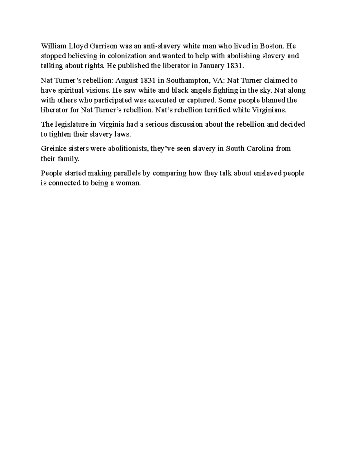 History Notes Oct 31, 2022 - William Lloyd Garrison was an anti-slavery ...