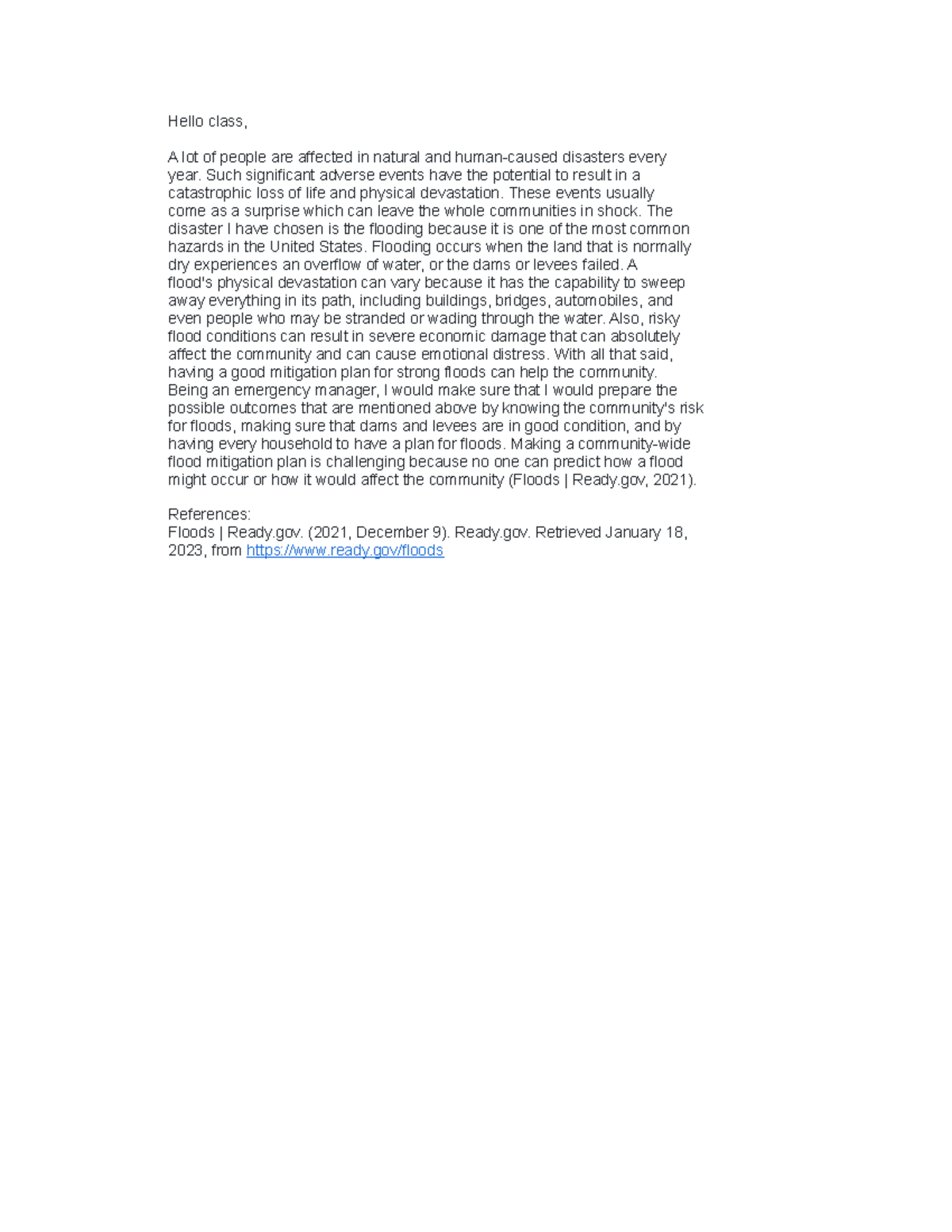 EMM-311 T3 DQ1 - asdasdsad - Hello class, A lot of people are affected ...