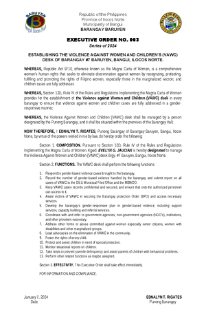 EO 2024-01 - about executive order - Republic of the Philippines ...