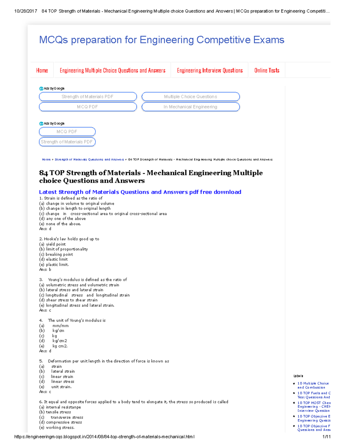 Pdfcoffee - hello - MCQs preparation for Engineering Competitive Exams Home Engineering Multiple ...
