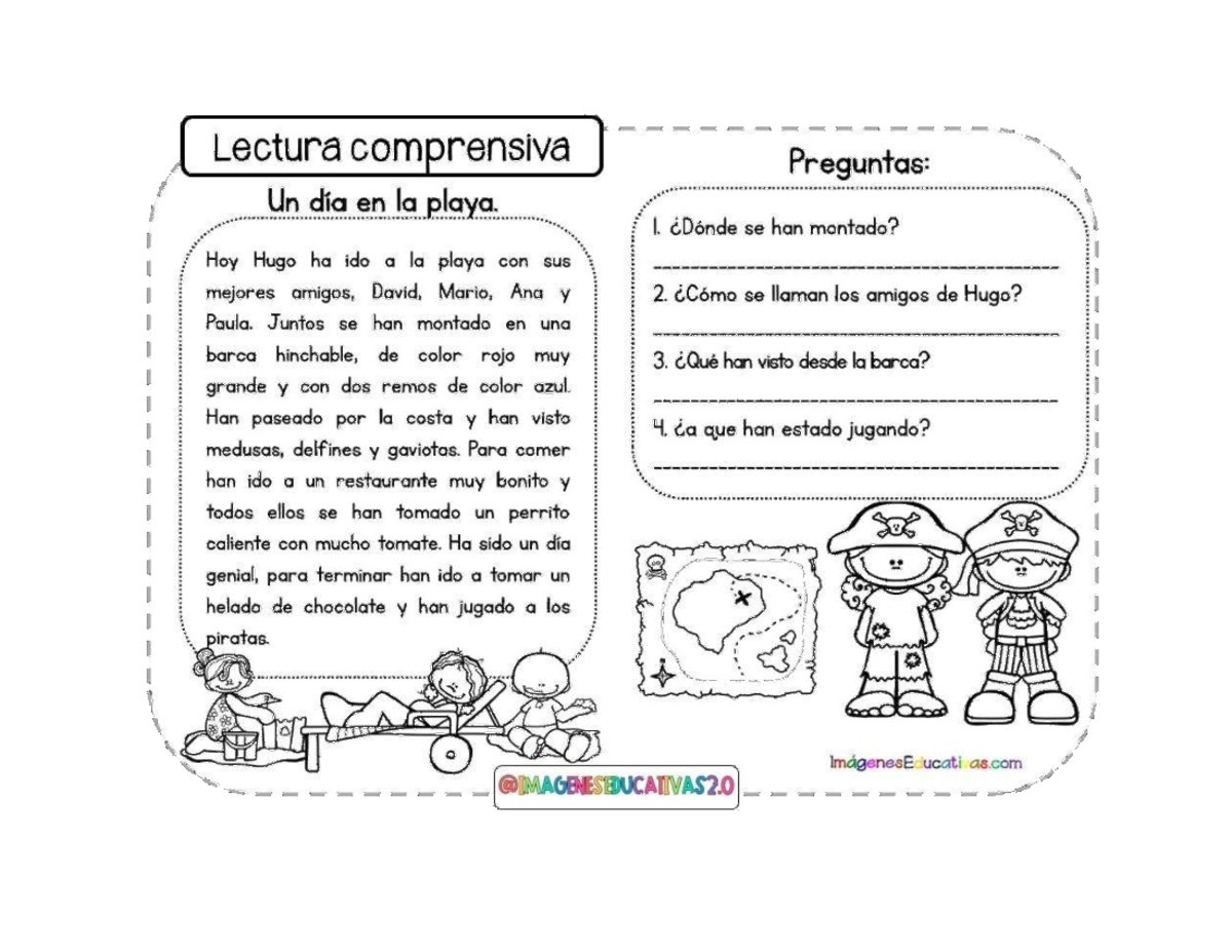 Lectura comprensión un nivel más - Lectura comprensiva Preguntas: Un ...