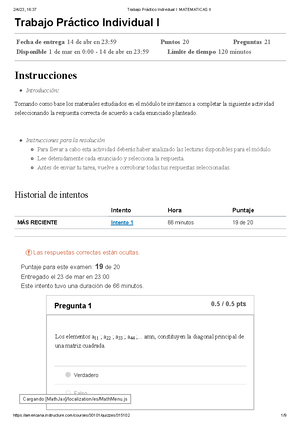 Examen Parcial 2 - [Unidad 3 Y Unidad 4] Matematicas II - MATEMATICAS ...