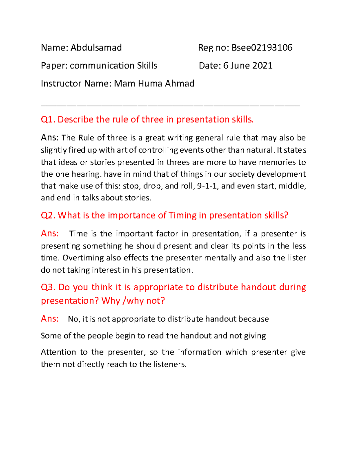 Communication skills final paper - English Language skills - UOL - Studocu