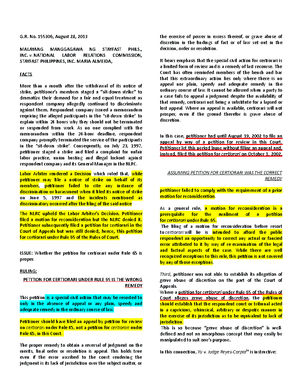 Deleon vs. NLRC - case digest - G. No. 70705 August 21, 1989 MOISES DE ...