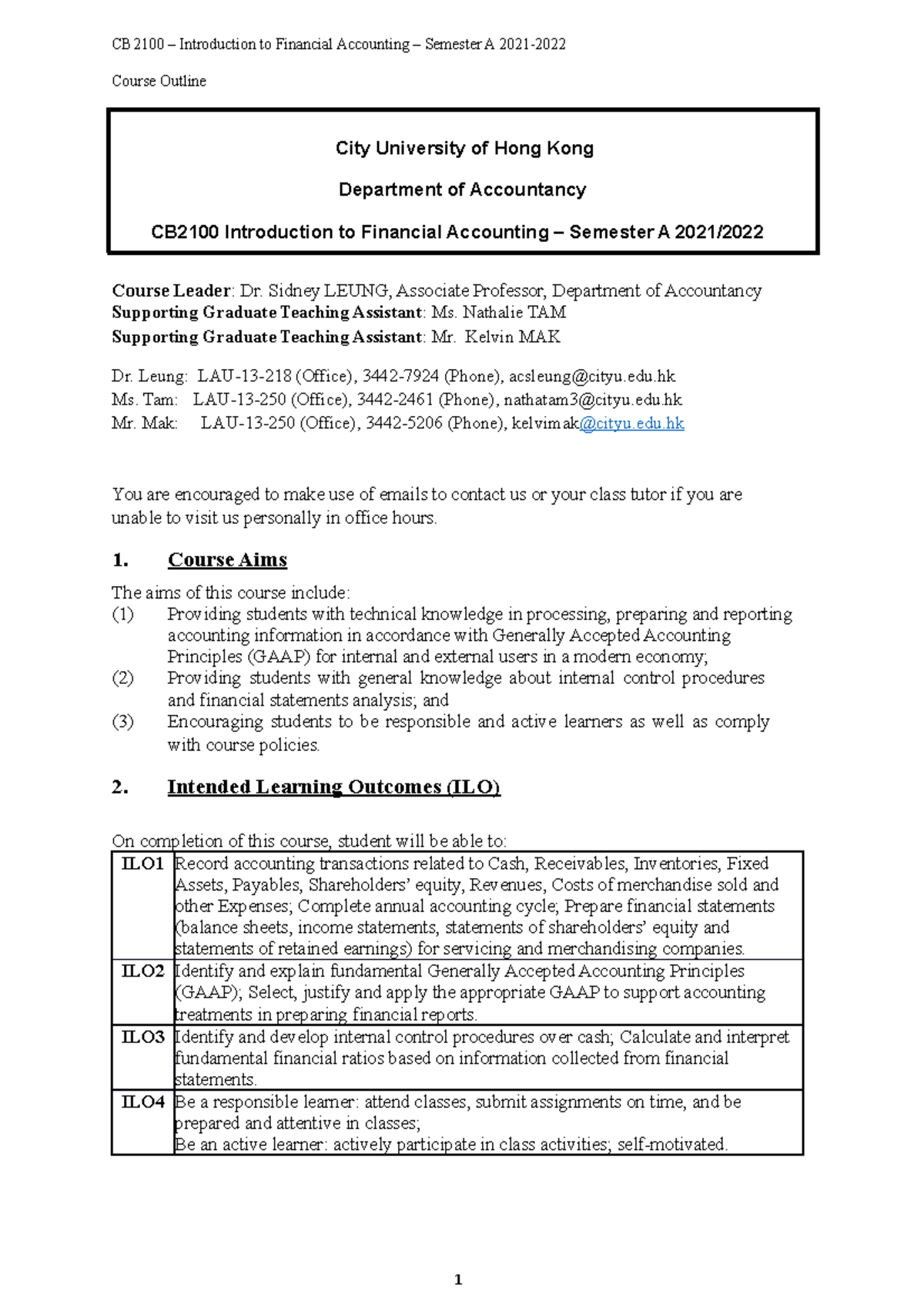CB2100 Sem A 2021-22 - Course Outline final version - Course Outline ...