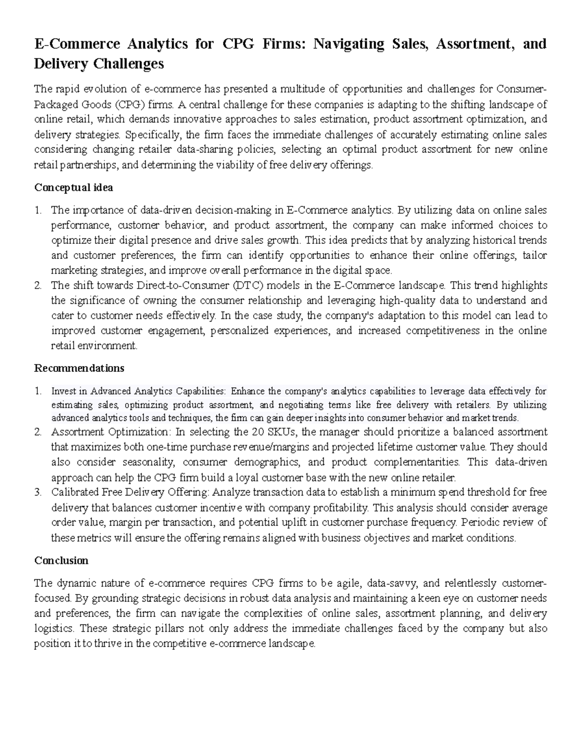 C4 Akshita - CFG case study - E-Commerce Analytics for CPG Firms: Navigating Sales, Assortment ...