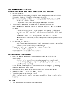 Module 1 Hip-Hop Notes - “The Academy” “The academy should anticipate ...