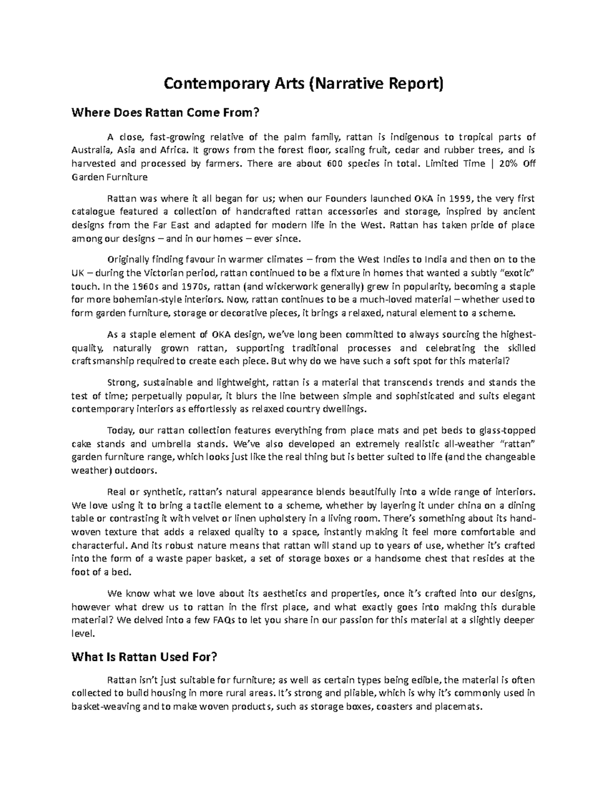 Narrative report cpar - Contemporary Arts (Narrative Report) Where Does ...