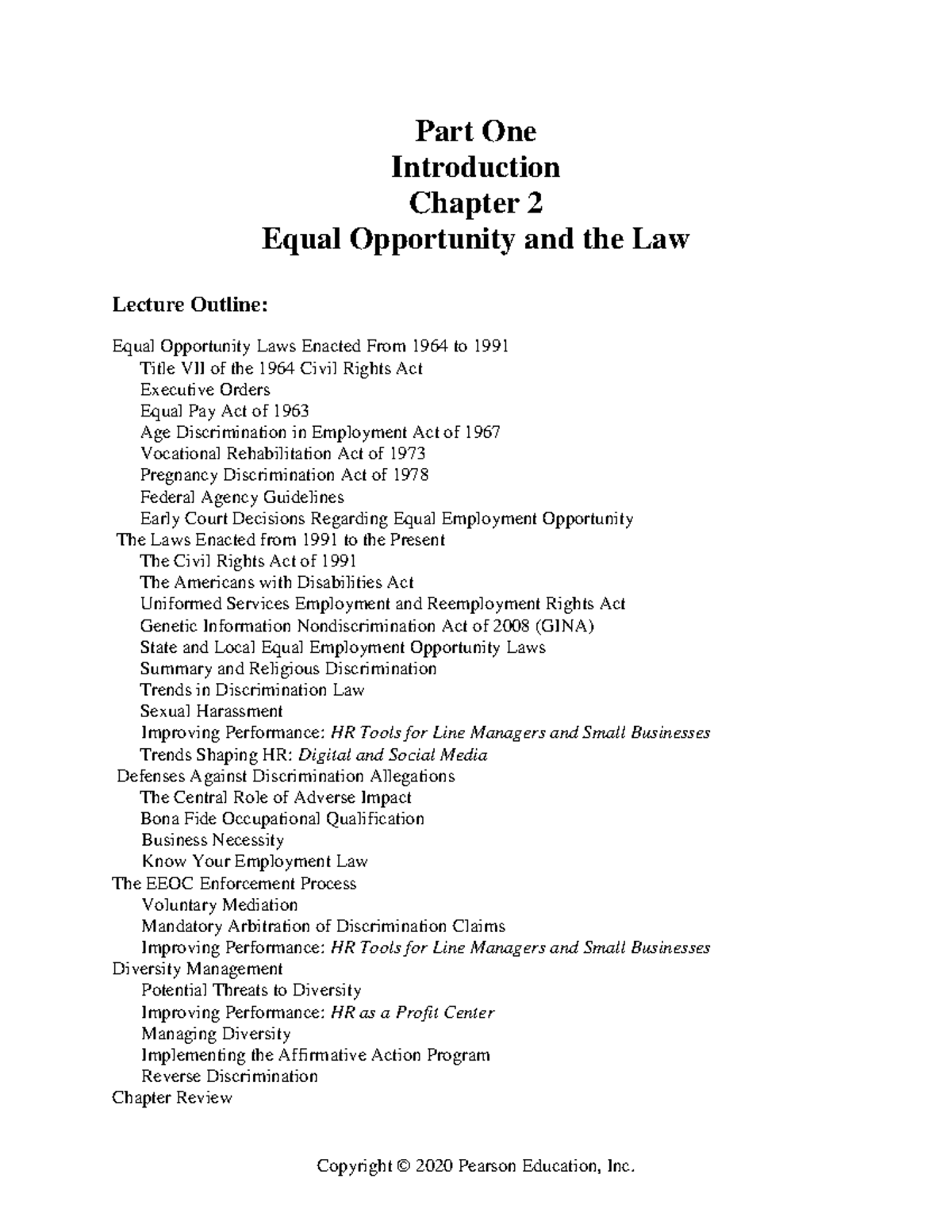 Dessler hrm16 im 02 - lecture notes - Part One Introduction Chapter 2 ...