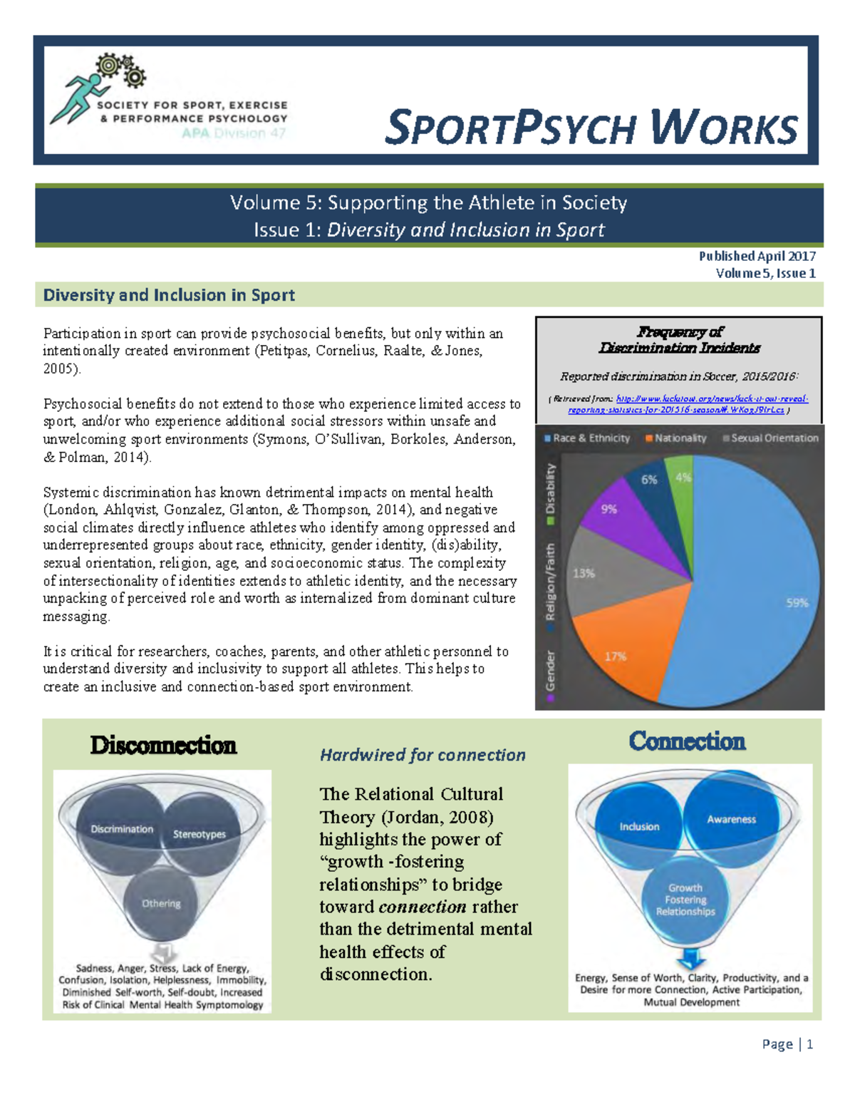 Diversity-inclusion - Page | 1 Volume 5: Supporting the Athlete in ...